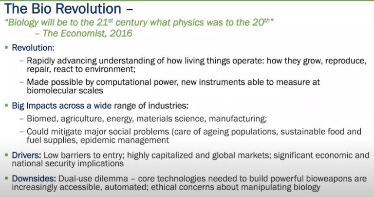 Biorevolution May Advance Human Longevity, Enable Biological Attacks ...